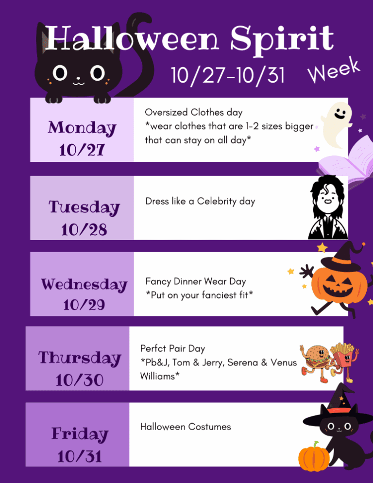 Cooper's Halloween Sprit Week! - Washington Latin Public Charter Schools